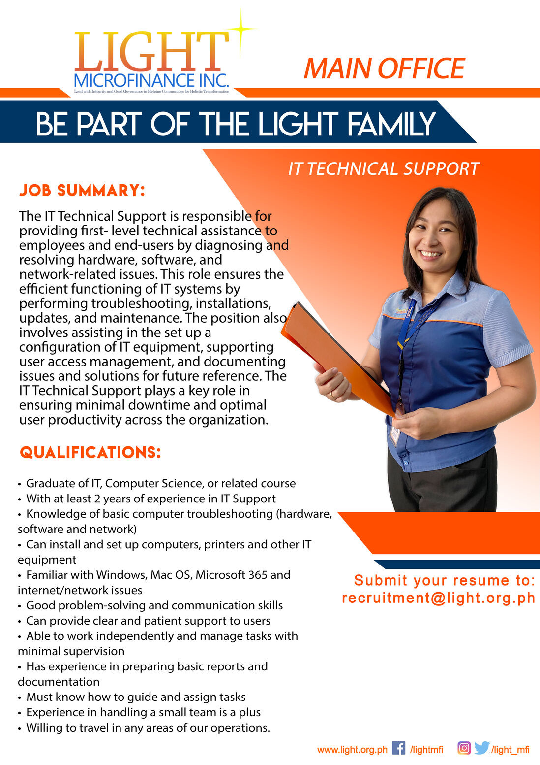 Career – LIGHT Microfinance Inc